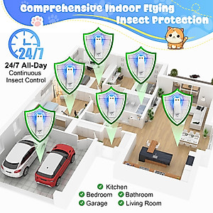 Qualirey 25 Pack Flying Insect Trap Refill Fly Traps, Insect Trap Glue Board Refills, Replacement Sticky Glue Cards for Insect Bug Mosquito Gnat Fruit Fly Trap Indoors (Cat Shape)