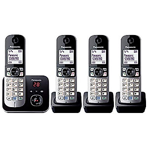 Panasonic KX-TG6824GB KX-TG6824GB, DECT Telephone, KX-TG6824GB (KX-TG6824GB, DECT Telephone, 120 Entries, Caller ID, Black, Silver)