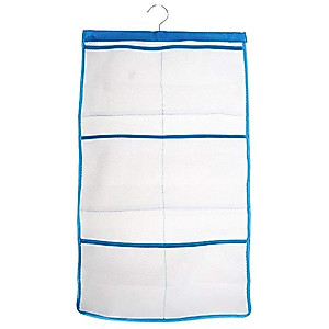 Bathroom Save Space Tub Shower Hanging Mesh Organizer Storage Bag Bathroom Accessories for Dorm Rooms Bathroom Hang on Shower Curtain Rod Liner Hooks
