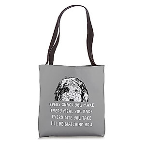 Every snack you make Every meal you bake Sheepadoodle Tote Bag