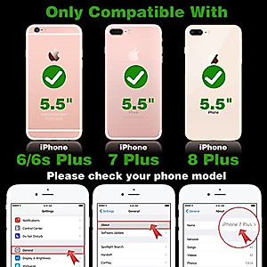 Jowhep Case for iPhone 6 Plus/6S Plus/7 Plus/8 Plus Silicone Carton Design Cute Cover Fashion Funny Kawaii Skin Protective Accessories Shell Shockproof Scratch Resistant Cases Girls Quicksand