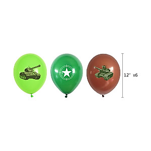 Camouflage Army Party decoration Birthday Party, Cake with 3D Paper Centerpiece Camouflage Spiral Hanging Decoration Cake Planting Flag