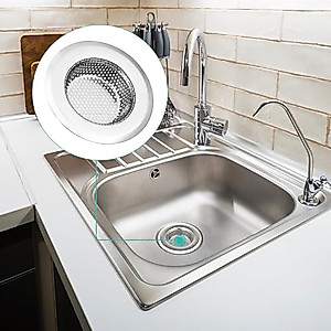 2 PCS Kitchen Sink Drain Strainer and Kitchen Sink Stopper Stainless Steel, Anti-Clogging Garbage Disposal Stopper for Standard 3-1/2 Inch Kitchen Sink Drain