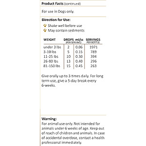 Amber NaturalZ Numo Care Lung Health Herbal Supplement for Dogs | Canine Herbal Supplement for Bronchial Support and Respiratory Lung Health | 4 Fluid Ounce Glass Bottle | Manufactured in The USA