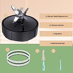 7 Fins Blender Blade Compatible with Ninja Blender Blade Replacement for Ninja Auto iQ BL682-30 BL642-30 BL450-30 BL482-30 BL687CO-30 ect.1 Pack