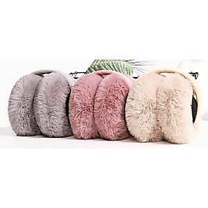 Ear Muffs Warm Furry Earmuffs Ear Warmers for Women Girls, Winter Faux Fur Ear Covers for Outdoor Use