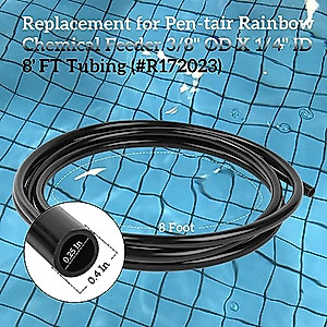 8' Feet Pool Chlorinator Tubing R172023 Parts Compatible with Pen-tair Rainbow Chemical Feeder,Pool and Spa Feeder