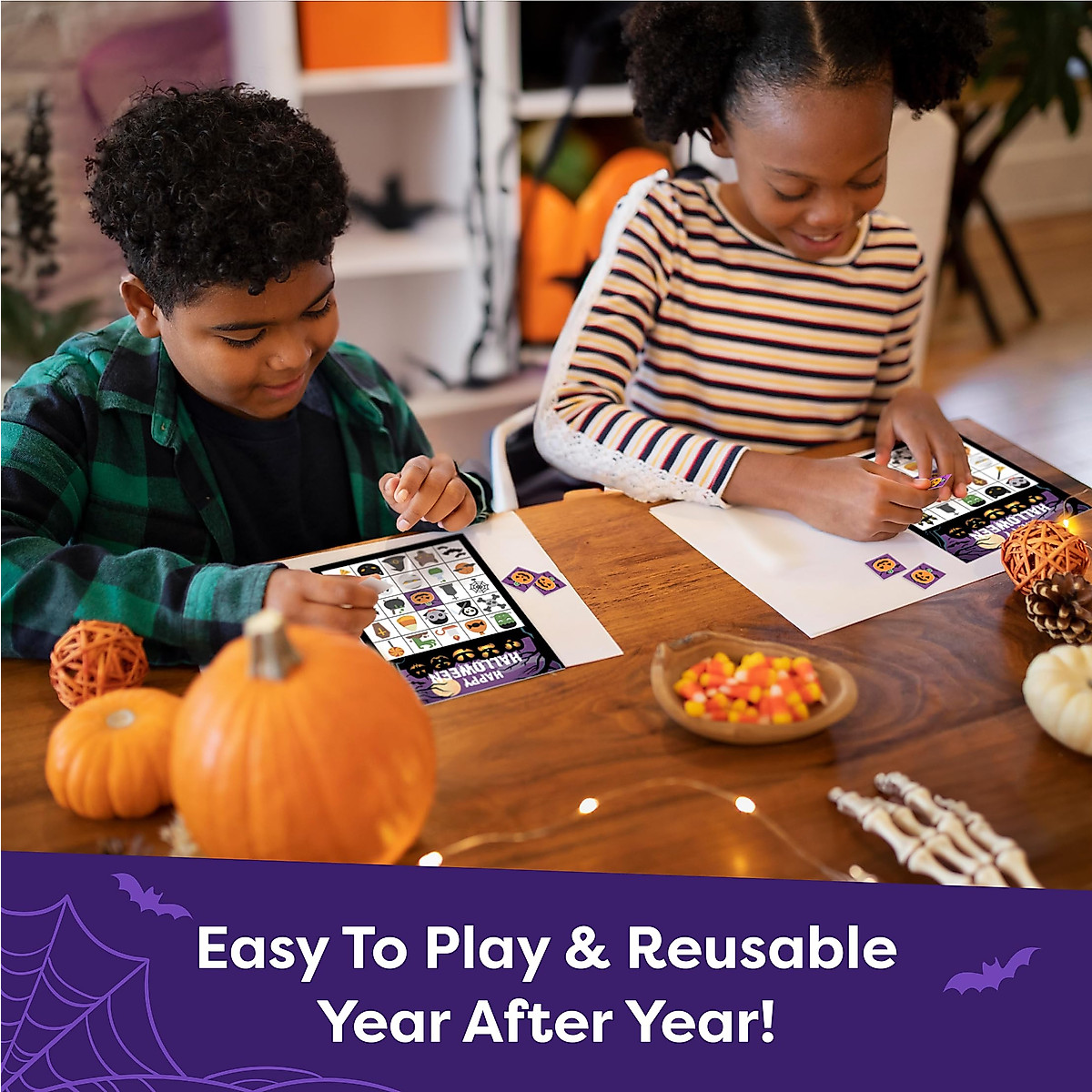 Halloween Games For Kids Party - Halloween Bingo - Fun Game For Up To 30 Players - Halloween Kids Crafts - Halloween Crafts - Halloween Party Games For Kids - Halloween Game - Halloween Kids Games