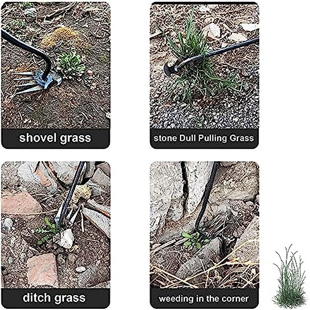 2023 New Weeding Tools Weed Pulling Tools,Manganese Steel Forging Weeding Machine,Hand Weeder Tool,Weed Puller 4 Teeth Dual Purpose Weeder,Garden Weeder Tools（50cm） (19.6IN)