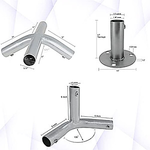 Simond Store Canopy Fitting 3 Way 6 Pc, 4 Way 3 Pc, Footpad 6 Pc, 1-3/8 inch Diameter High Peak Connectors for Carport Frame Boat Shelter Outdoor Canopies Party Tents Garage Batting Cage Garden Shade