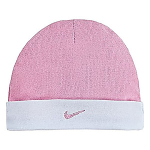 Nike Baby Girls Hat And Bootie 2 Piece Gift Set (Pink(NN0598-A8F)/White, 0-6 Months)