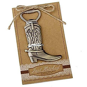 Cowboy Boot Bottle Openers with Exquisite Packaging, 12 Pcs Boot Bottle Opener Beer Accessories Metal Stainless Steel Bottle Openers,Best Groomsman Gift