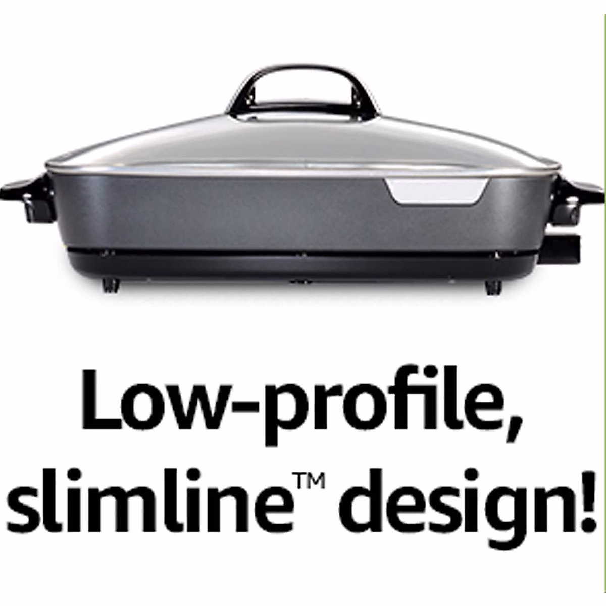 16 Inch Nonstick Electric Skillet - with Glass Cover Electric