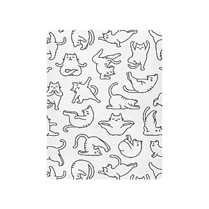Soft Baby Boy Fitted Crib Sheets for Baby Girl Cartoon Cats Standard Crib Sheets Portable Mini Bassinets Sheets