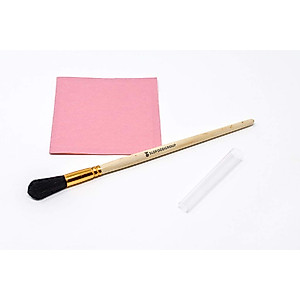 Slofoodgroup Gilding Brush, Gold Duster Brush Round Oval (Size 2)
