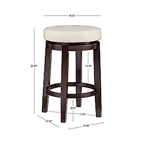 Linon Maya Rice 24 Inches Counter Stool, 24"