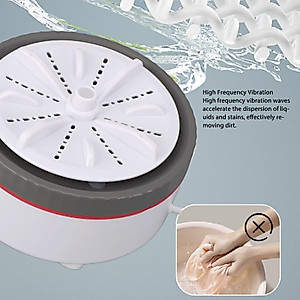 Mini Turbo Washing Machine, USB Portable Small Clothes Washer for Travel Business Trips, Timed Adjustable Laundry Washer for Underwear, Baby Clothes, Towels, Socks or Fruit Dish