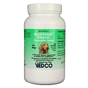NutriVed Zinc & Methionine Chewable Tablets for Dogs (100 count)