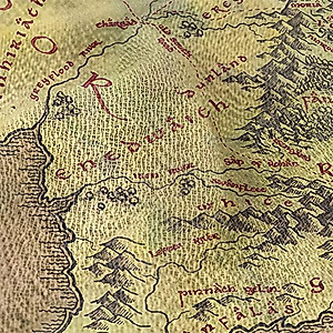 LOGOVISION The Lord of The Rings Blanket, 50"x60" Map of Middle Earth Woven Tapestry Cotton Blend Fringed Throw Blanket