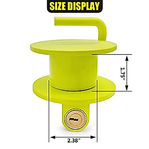 KAYCENTOP Lunette Eye Lock Tow Ring Lock for 2-1/2 to 3 Inch Lunette Eyes, Bright Green