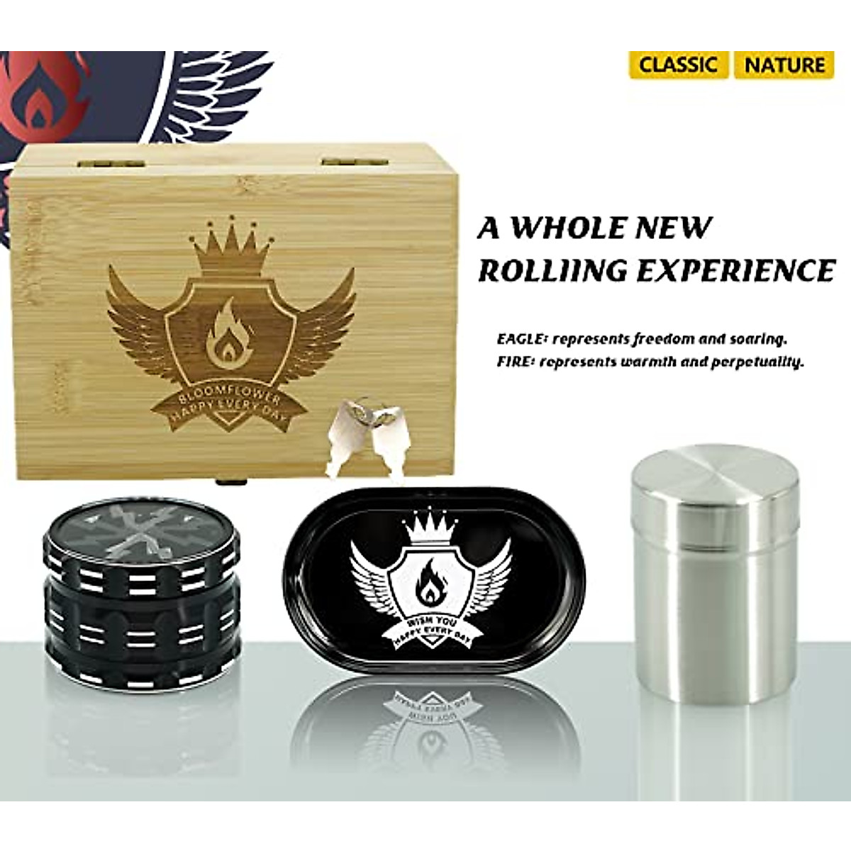 Stash Box Combo Kit with Accessories, Locking Box Gift Container Set for Accessories