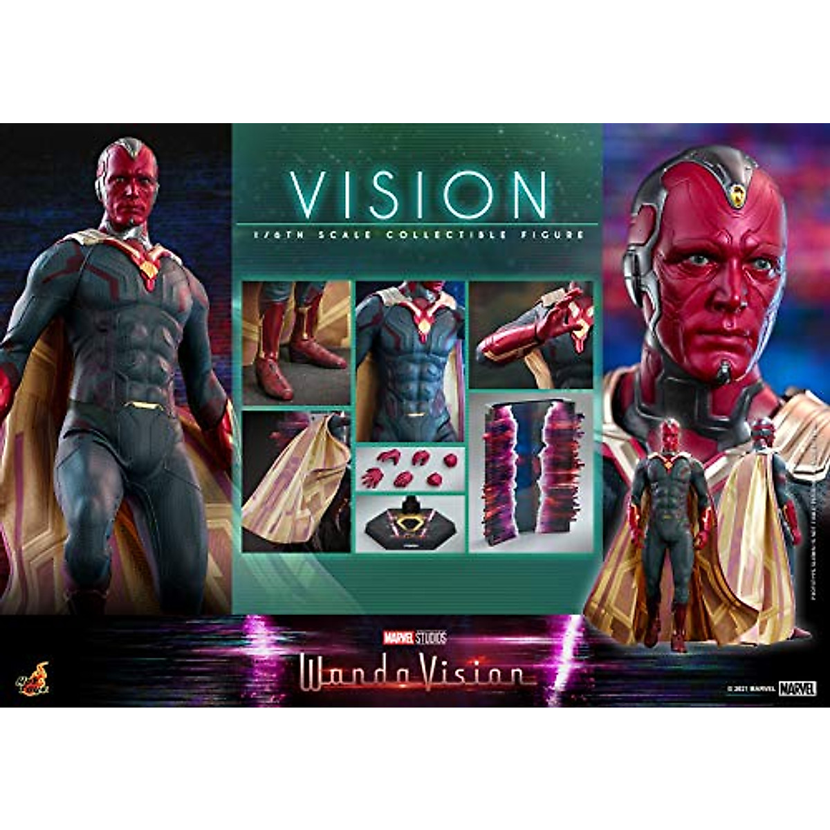 Hot Toys Wandavision 12 Inch Action Figure 1/6 Scale - Vision 907936