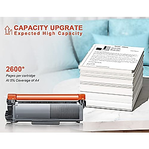 Juyudow Compatible Toner Cartridge Replacement for Dell E310dw E310 E514 E515 for Monochrome E310DW E515DW E514DW E515DN Part#: P7RMX PVTHG 593-BBKD (2 Packs Black, 2600 Pages High Yield)