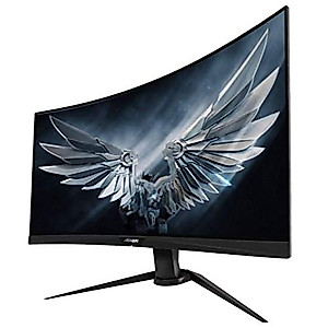 AORUS CV27F 27" Frameless Curved 1500R Gaming Monitor, FHD 1080p, 90% DCI-P3 Color Accurate VA Panel, 1ms 165 Hz, HDR, FreeSync Premium Pro, Height/Tilt/Swivel Adjustable, VESA, Zero Bright Dot Policy