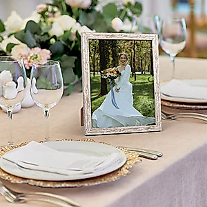 Lyeasw Rustic 8x10 Picture Frame Set of 12, Multi Woodgrain Farmhouse Photo Frames for Wall or Tabletop, Beige