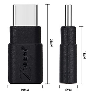 Cellularize USB C Extender Adapter (2 Pack) 40Gbps 240W Short Dock Cable Extension Type-C 8K@60Hz PD Low Profile Male to Female Thunderbolt QC & Data Transfer for USB-C Devices