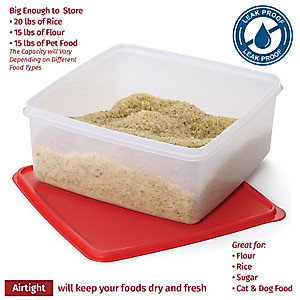 Plastic Storage Containers with Lids - 11L Storage Bins with Lids – Airtight Plastic Storage Bins for Food Storage, Pet Food, Rice– Stackable Clear Organizing Bins for Toy Storage, Garage, Pantry