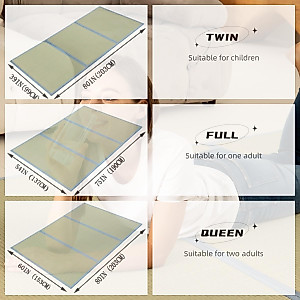 MustMat Tatami Mat Japanese Foldable Mattress Full Size Japanese Floor Bed Mattress Rush Grass (Full)