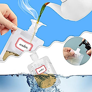 Homgaty Refillable Travel Pouches, 23Pcs Empty Squeeze Pouches (30ml/50ml/100ml), 2pcs Cosmetic Jars, TSA Approved Stand Up Pouch for Toiletry, Portable Travel Fluid Makeup Packing Bag