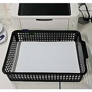 Begale 6-Pack Desktop Storage Basket for Office Supplies, File, Letter and Document Organizer, Black