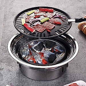 FOUNCY Barbecue Grill, Thick Outdoor BBQ Grill, Lightweight Portable Charcoal Grill, Strong Toughness Tailgating Grill, Compact Grill for School, Barbecue, Picnic, Wedding, Camping