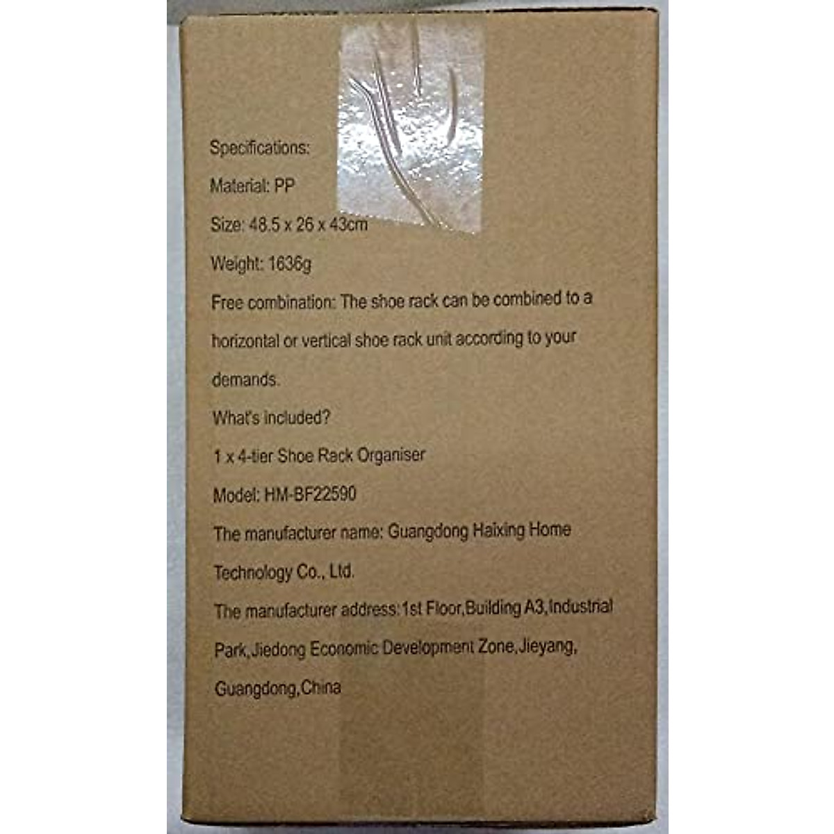 Baffect Shoe Rack Organizer, DIY Free Combination Plastic Shoe Storage, Stackable 8 Pair Shoe Shelf for Closet, Entryway and Hallway (4 Tiers)