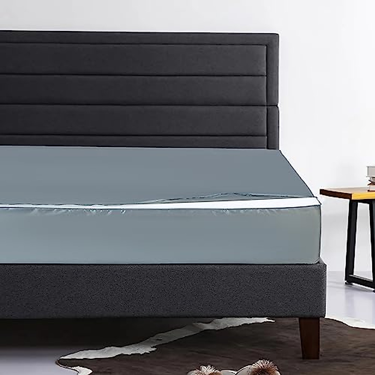 Treaton, 7-Inch Medium Firm Double Sided Tight top Foam Rolled Vinyl Mattress, Twin