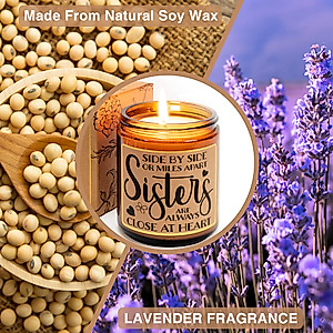 STORALIT Scented Candles Jar Funny Gifts for Sister, Sister in Law, Sisters - Sister Gifts with Best Wishes Cards from Sister, Brother - Thank You, Christmas Birthday Gifts Big Sister Gifts