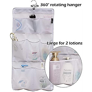MISSLO Shower Caddy Organizer 5 Pockets + 8 Pockets Mesh Shower Organizer
