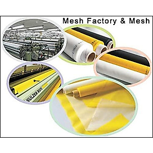 INTBUYING Silk Screen Mesh Screen Printing Mesh Fabric 200 Mesh (80T) Yellow 3 Yards Long 50 Inches Wide