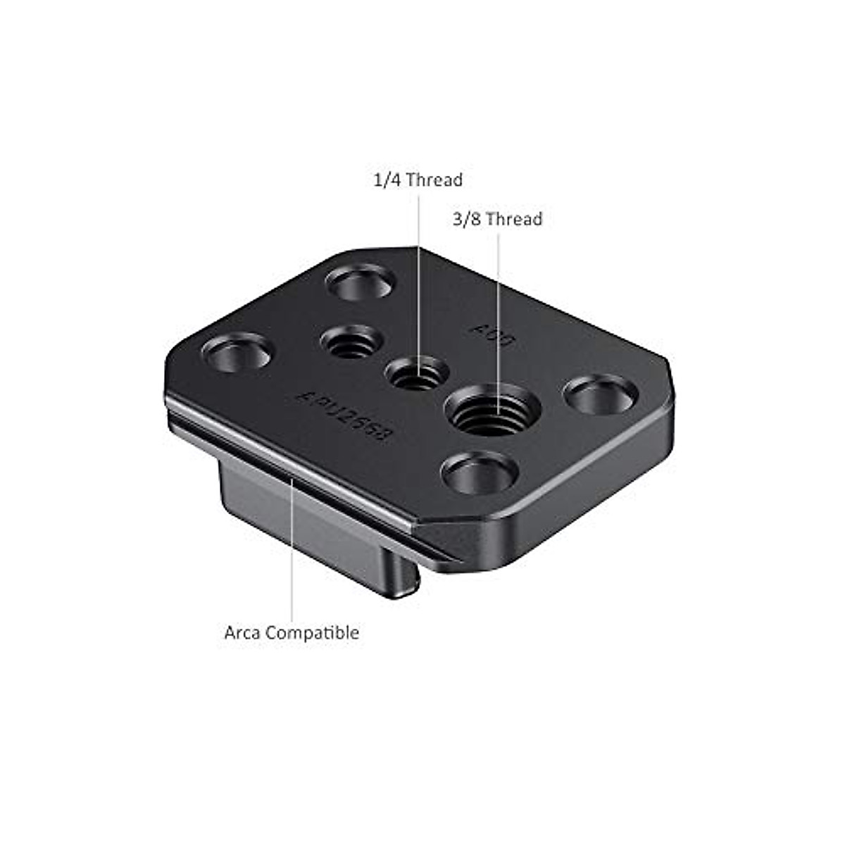 SMALLRIG Tripod Adapter for GoPro Ball Joint Buckle, Quick Release Plate for Arca with 1/4”-20 Threaded Holes and 3/8”-16 Threaded Holes, Compatible with GoPro Hero 11/10 / 9/8 / 7/6 / 5- APU2668
