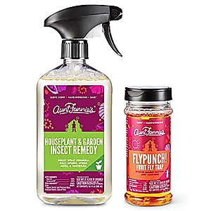 Aunt Fannie's Bundle: Houseplant & Garden Insect Remedy + FlyPunch Fruit Fly Trap