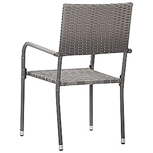 Camerina 5 Piece Patio Dining Set Patio Table and Chairs Set Outdoor Patio Dining Set Outdoor Dining Table Set Poly Rattan Anthracite 3072490