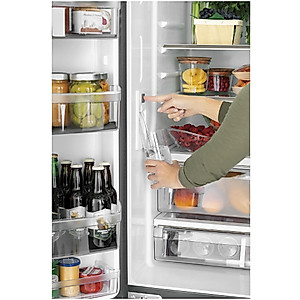 Cafe CWE19SP4NW2 18.6 cu. ft. French Door Refrigerator in Matte White, Fingerprint Resistant, Counter Depth and ENERGY STAR