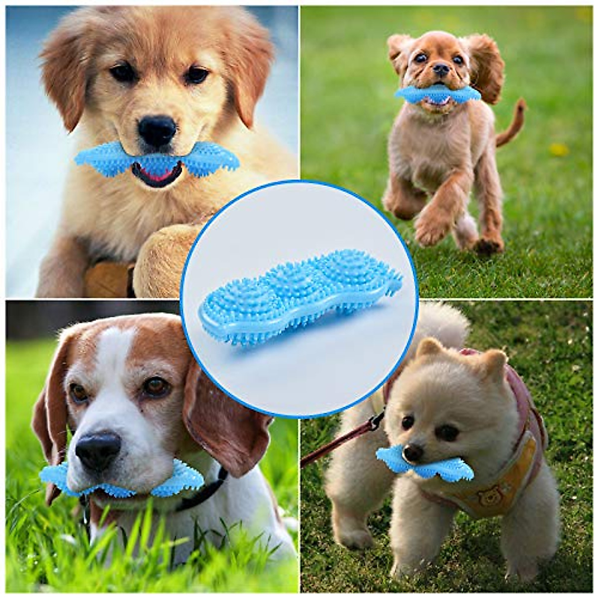 Hurray 3 Pack Puppy Chew Toys for Teething Puppies, Puppy Teething Toys, 360° Clean Pet Teeth & Soothe Pain of Teeth Growing, Puppy Toys Small Dogs & Medium Dog Suitable - Up to 18 lbs