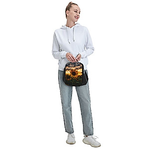 AHOBAGGA Personalized Lunch Bag Custom Your Name Picture Photo Insulated Lunch Tote Box Reusable Picnic Lunch Boxes for Work Travel Picnic Hike Beach