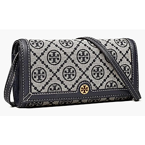 Tory Burch T Monogram Jacquard Chain Wallet 135846 Tory Navy 405