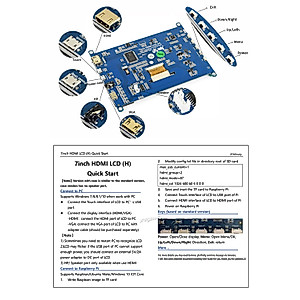 7inch HDMI LCD (H) 1024x600 IPS Capacitive Touch Screen LCD Display Monitor Mini PC for Raspberry Pi 5 4 3 Model B B+ BB Black Banana Pi Game Console Support Xbox360/PS4/Switch @XYGStudy