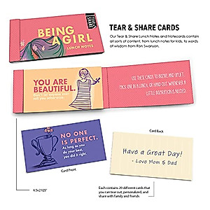 Lunch Box Notes for Girls Bundle - 3 Packs of 20 Unique Inspirational, Motivational and Kindness Note Cards