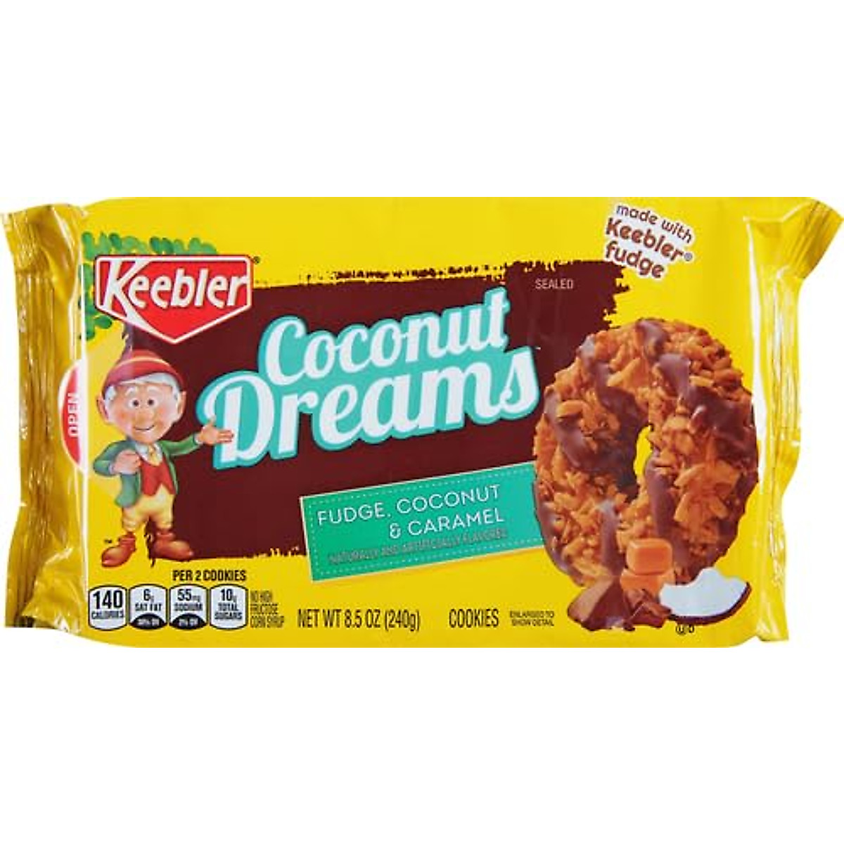 Keebler Fudge Cookies, Coconut Dreams, 8.5oz